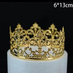 Shiny Metallic Gold Crown Topper, Crown Topper, Gold Crown, Baby ...