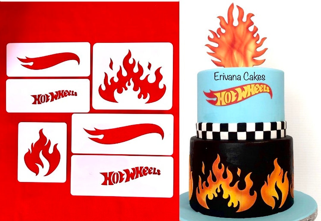 6pcs Fire Stencil Hot Wheels Stencil Flames Stencil Fire - Etsy