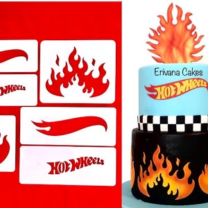 6pcs Fire Stencil, Hot Wheels Stencil, Flame Stencil, Fire Stencil ...