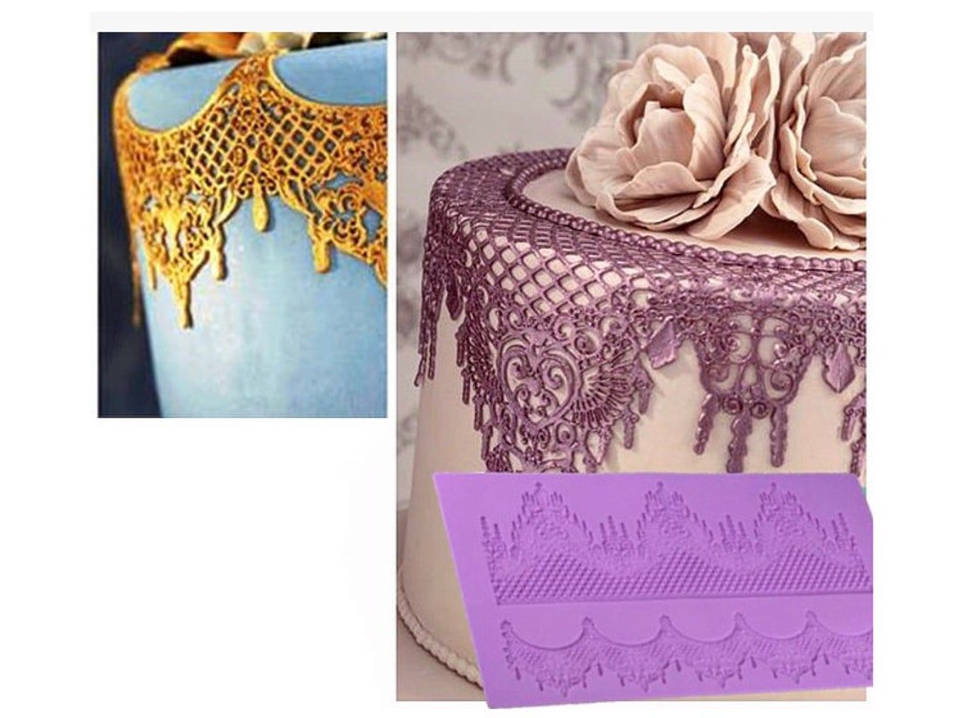 2 Design Lace Mat, Lace Mats, Lace Mat for Cakes, Cake Lace Mat, Sugar ...