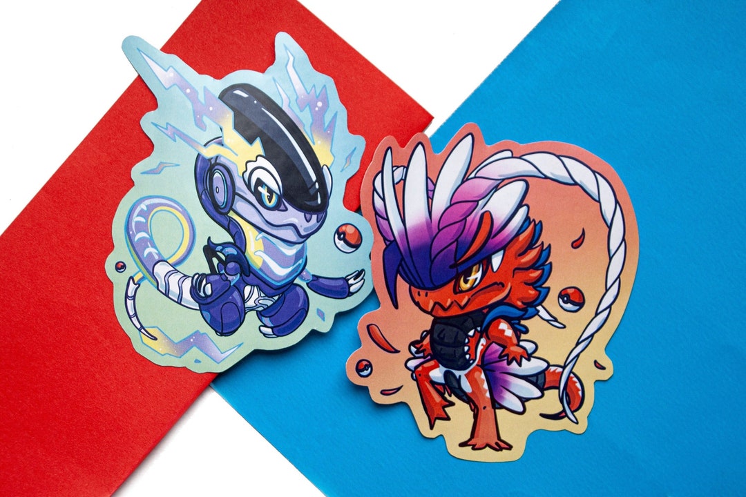 Miraidon and Koraidon Stickers Pokemon Scarlet and Violet - Etsy UK