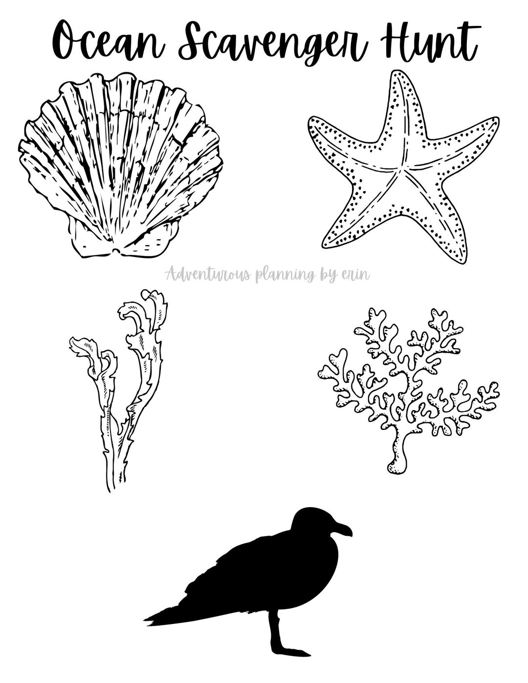 Ocean Scavenger Hunt (beginner) - Etsy