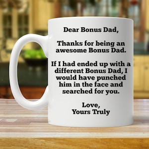 Gift for Bonus Dad, Personalized Bonus Dad Gift, Custom Bonus Dad Mug ...