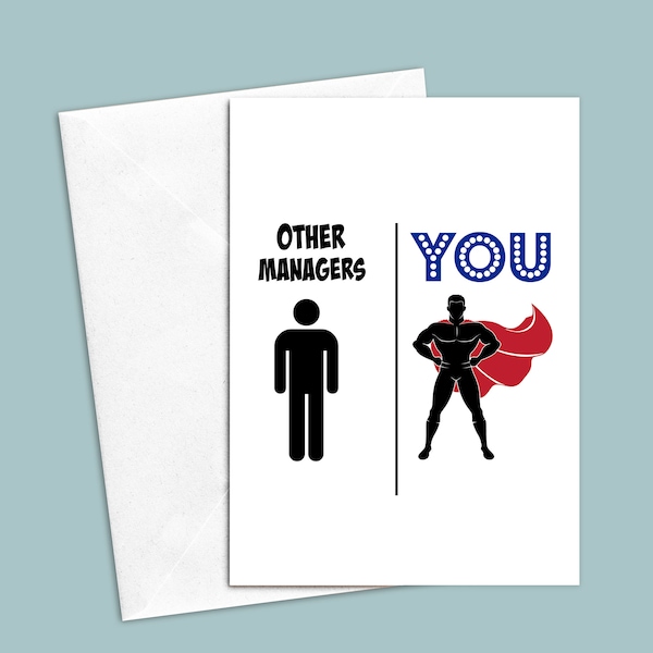 Thank You Manager Card - Etsy