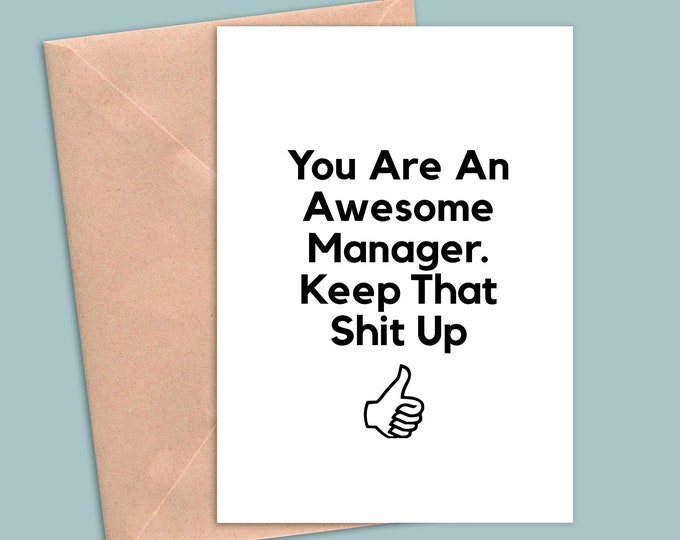Claims Manager Gift, Card | Funny Insurance Claims Manager Thank You ...