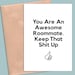 Funny Roommate Greeting Card, Roommate Birthday Card, Roommate Gift for ...