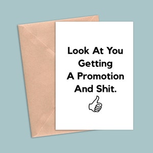 New Promotion Greeting Card, Funny Promotion Card, Promoted Greeting ...