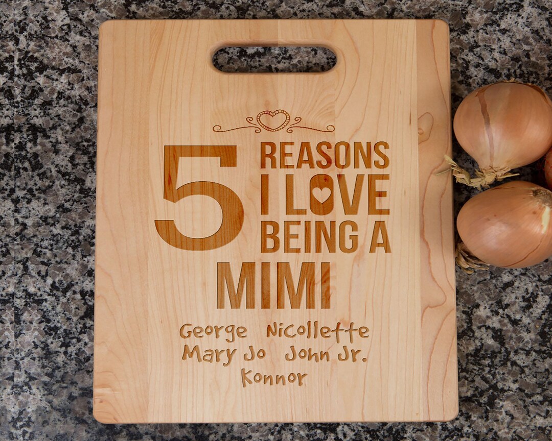 Gift for Mimi, Mimi Gift, Mimi Cutting Board, Personalized Mimi Cutting ...
