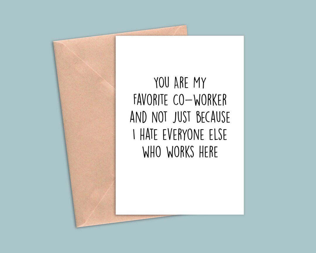 Funny Co-worker Greeting Card, Co-worker Card, Co-worker Gift for Men ...