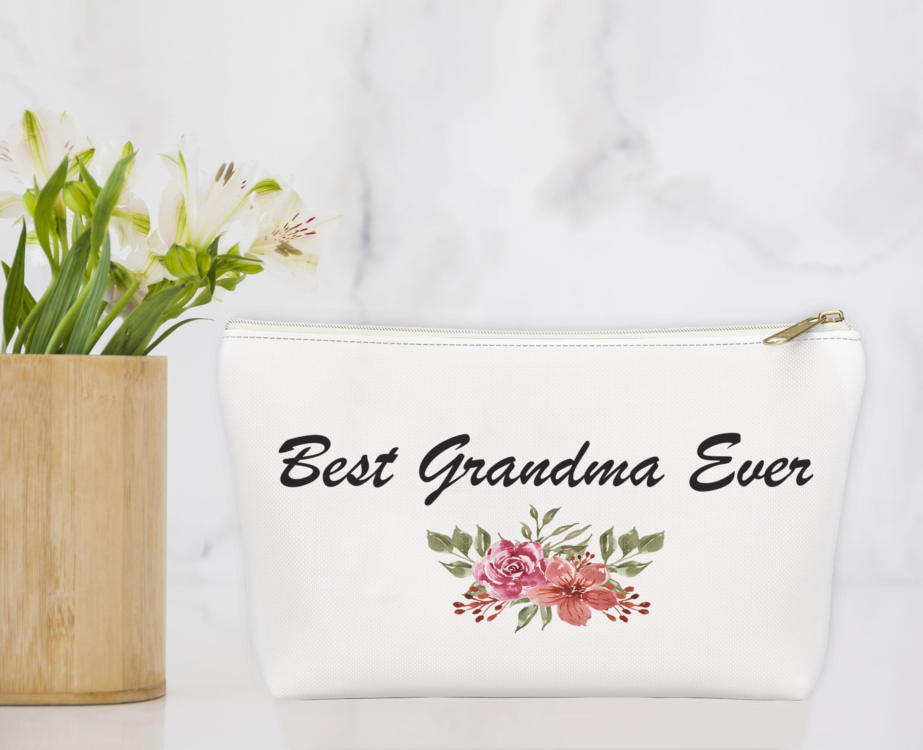Best grandma ever gift for grandma personalized makeup bag | Etsy