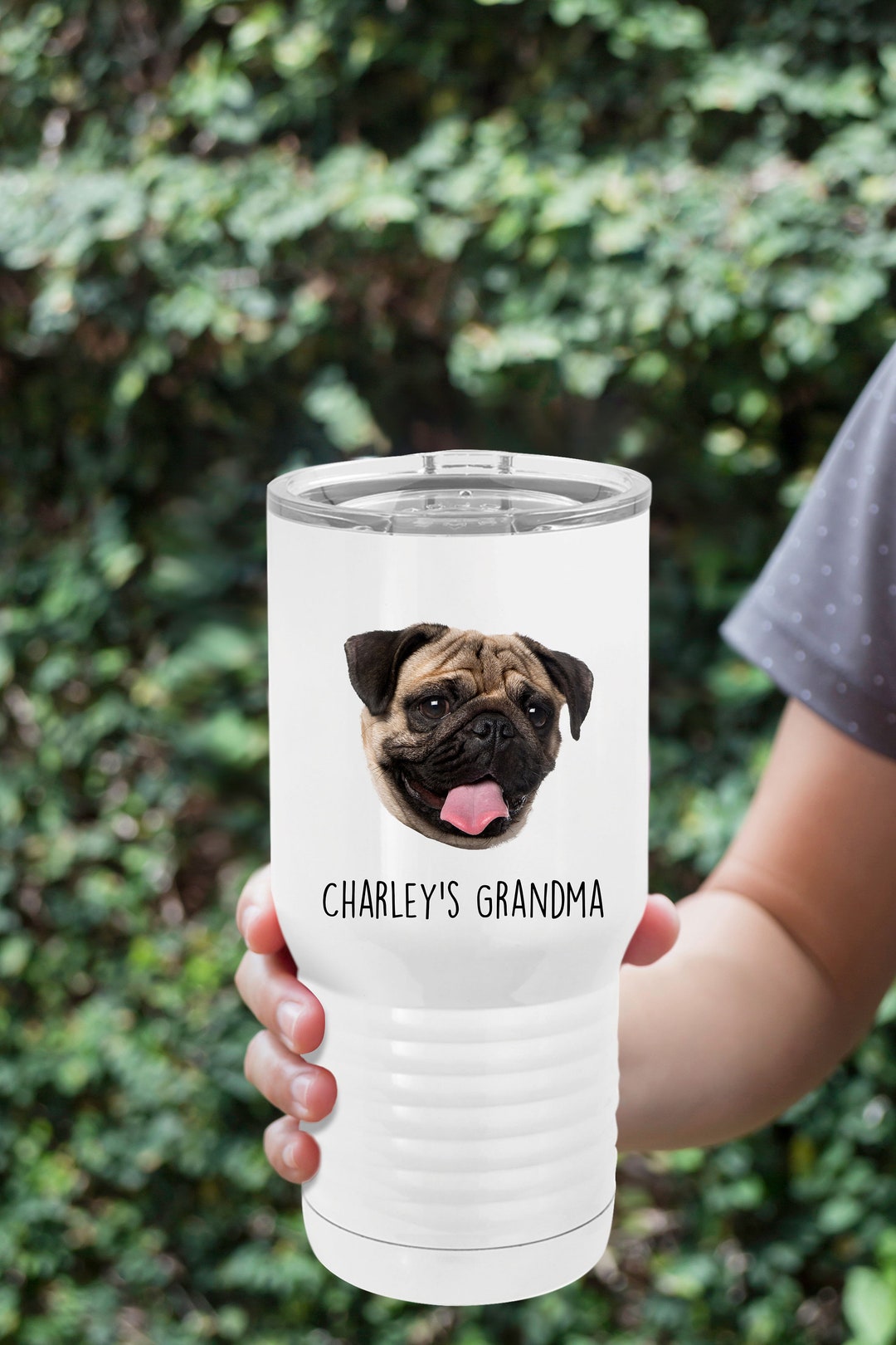 Personalized Pug Gift, Pug Grandma, Custom Pug Tumbler Mother's Day ...