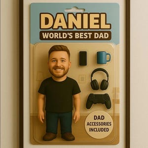 Personalized Father's Day Gift for Dad, Custom Photo Dad Action Figure ...