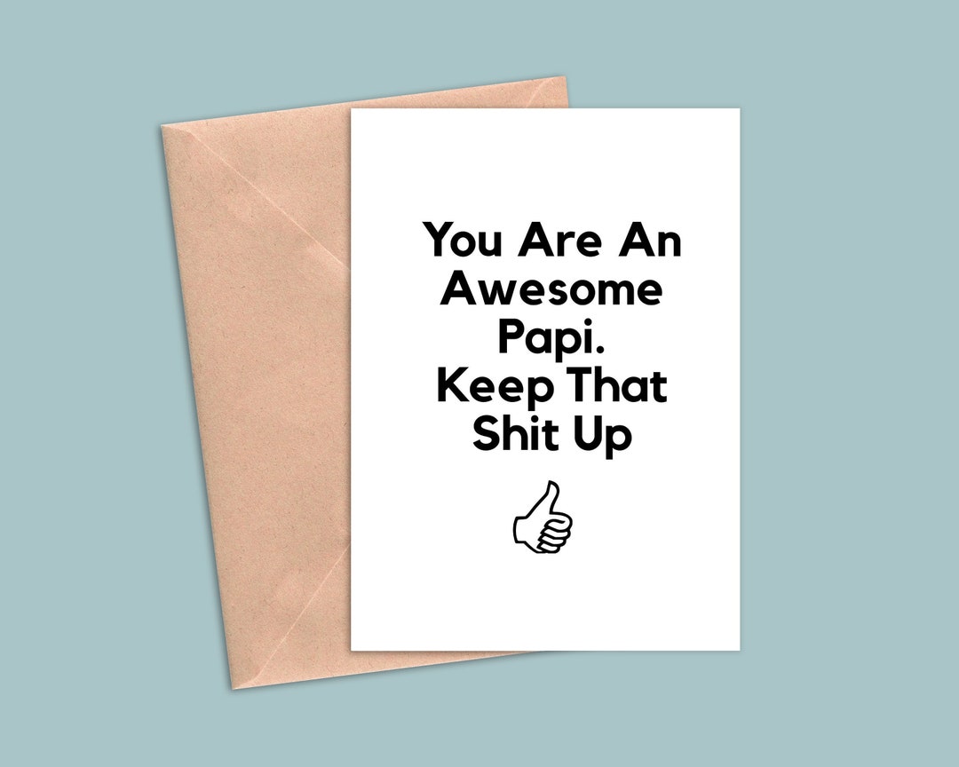 Funny Papi Greeting Card, Papi Birthday Card, Papi Gift for Men, Papi ...
