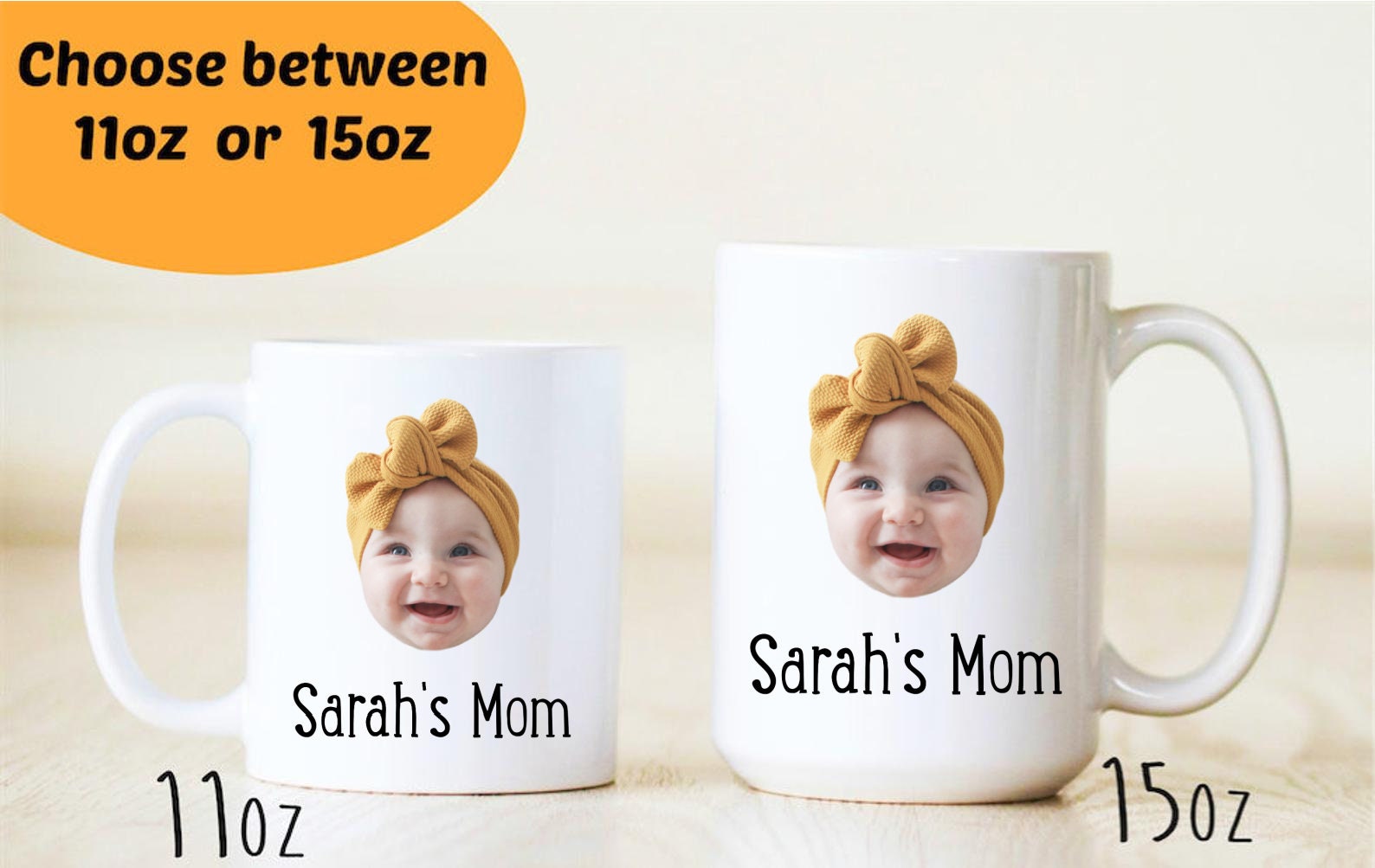 Baby Photo Gift, Baby Photo Mug, Custom Child Mug, Personalized Photo ...