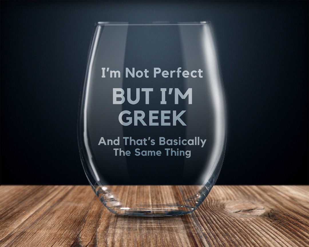 Greek Gift, Gift for Greek, Greek Pride, Greek Flag, Greek Wine Glass ...