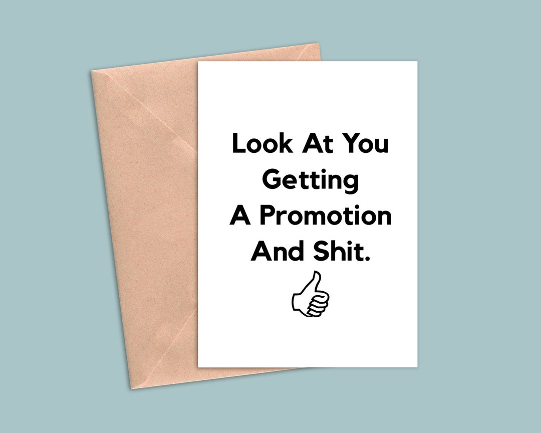 New Promotion Greeting Card, Funny Promotion Card, Promoted Greeting ...