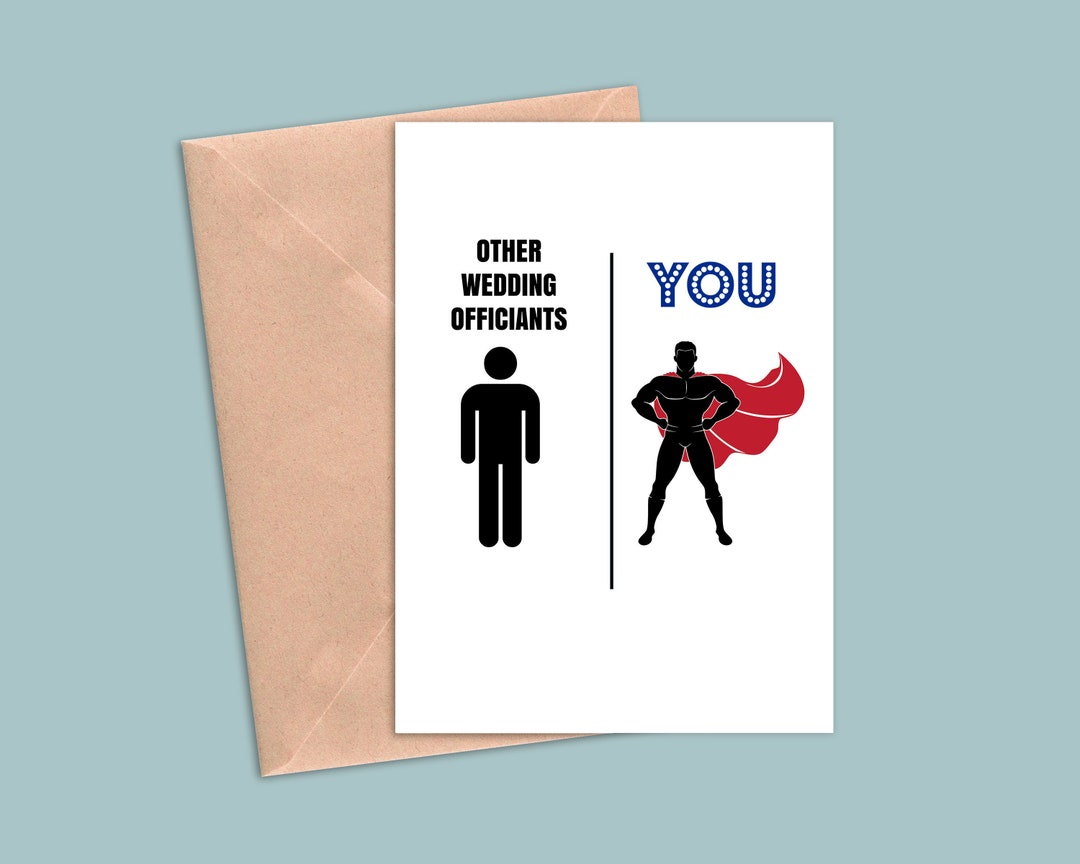 Wedding Officiant Card, Card for Wedding Officiant, Funny Wedding ...