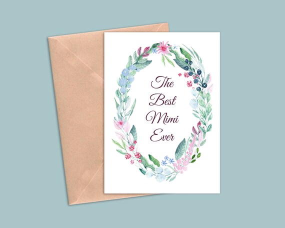 Card for Mimi Birthday Card for Mimi Greeting Card for Mimi | Etsy