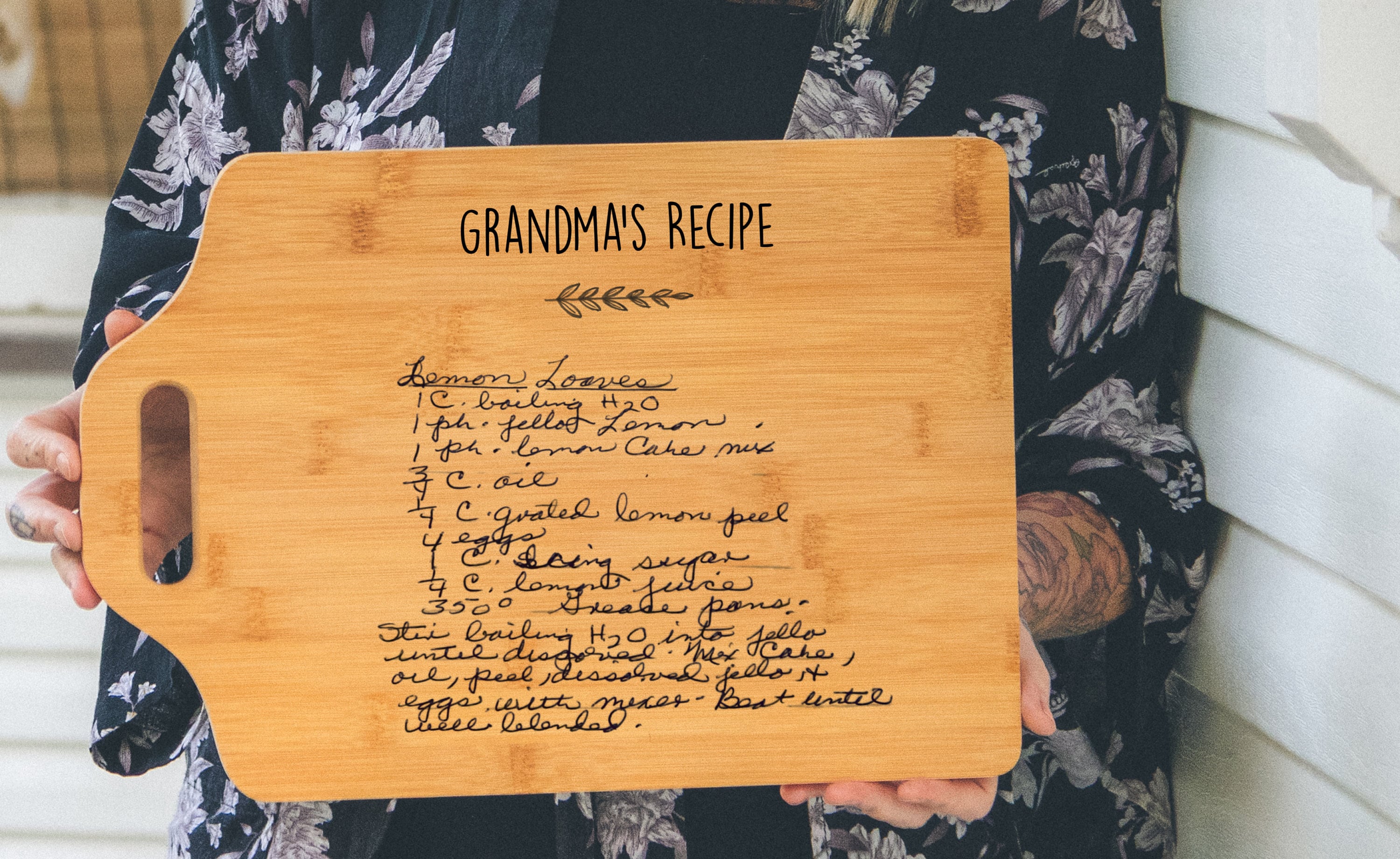 Handwritten Recipe Cutting Board Custom Cutting Board | Etsy