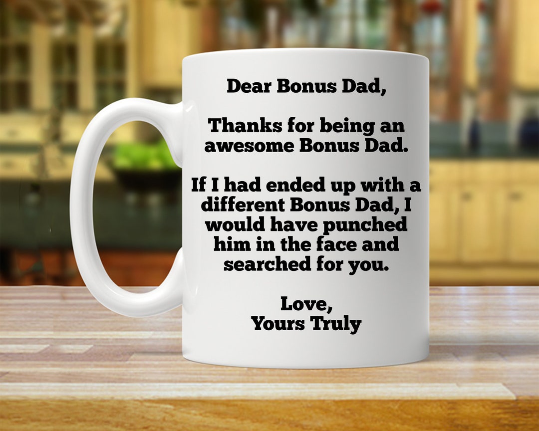 Gift for Bonus Dad, Personalized Bonus Dad Gift, Custom Bonus Dad Mug ...