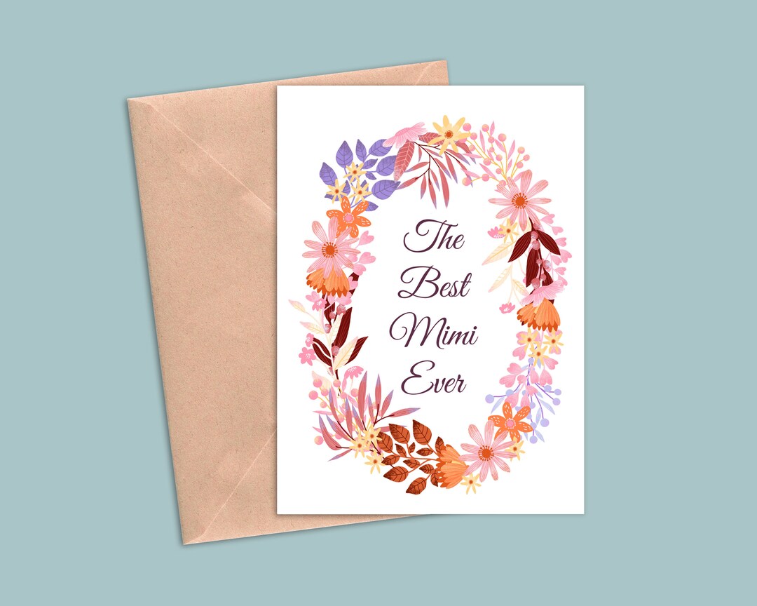 Card for Mimi, Birthday Card for Mimi, Mimi Birthday Card, Mothers Day ...