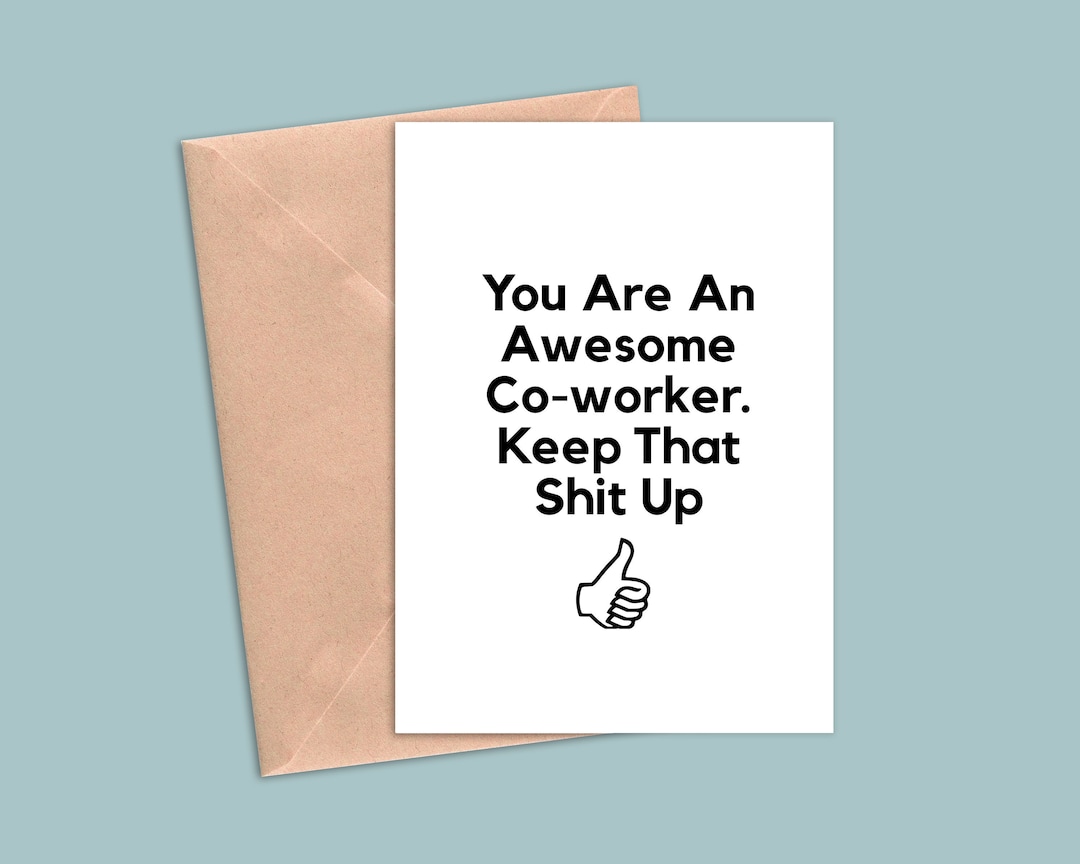 Co-worker Card for Him, Co-worker Card for Her, Funny Co-worker Card ...