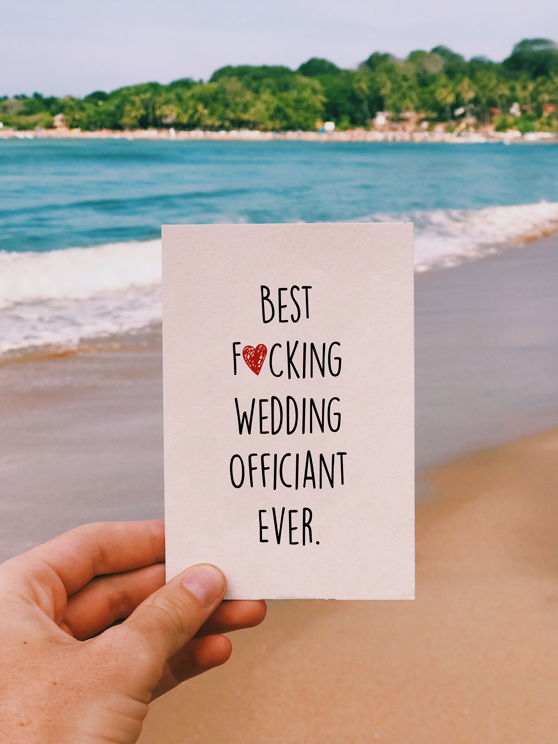 Card for wedding officiantwedding officiant card funny | Etsy