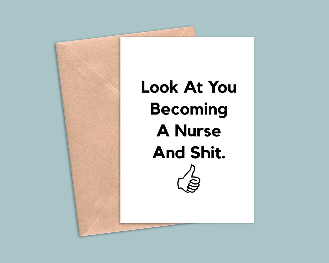 Funny Nurse Card Card for Nurse Nursing School Gift Nursing | Etsy