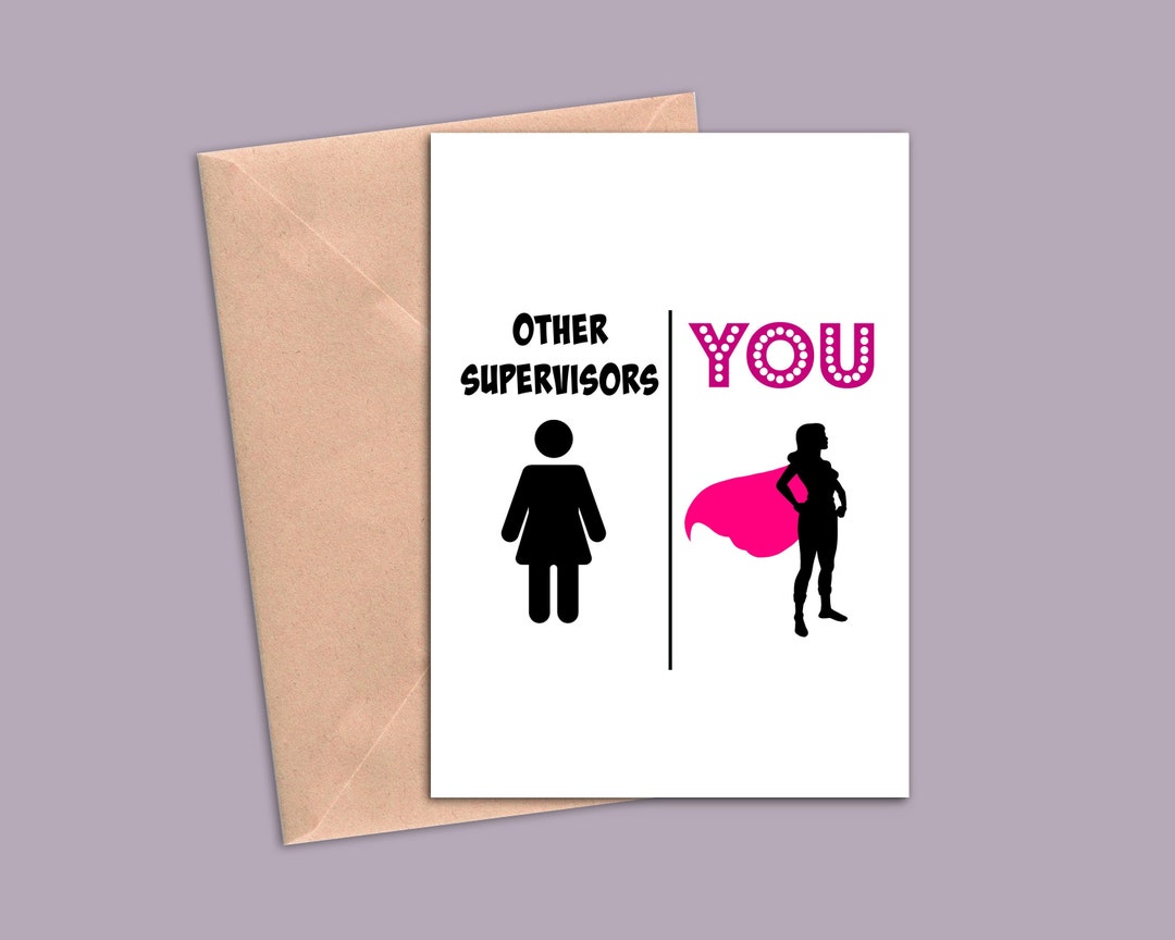 Supervisor Greeting Card, Supervisor Gift, Supervisor Gift for Her ...