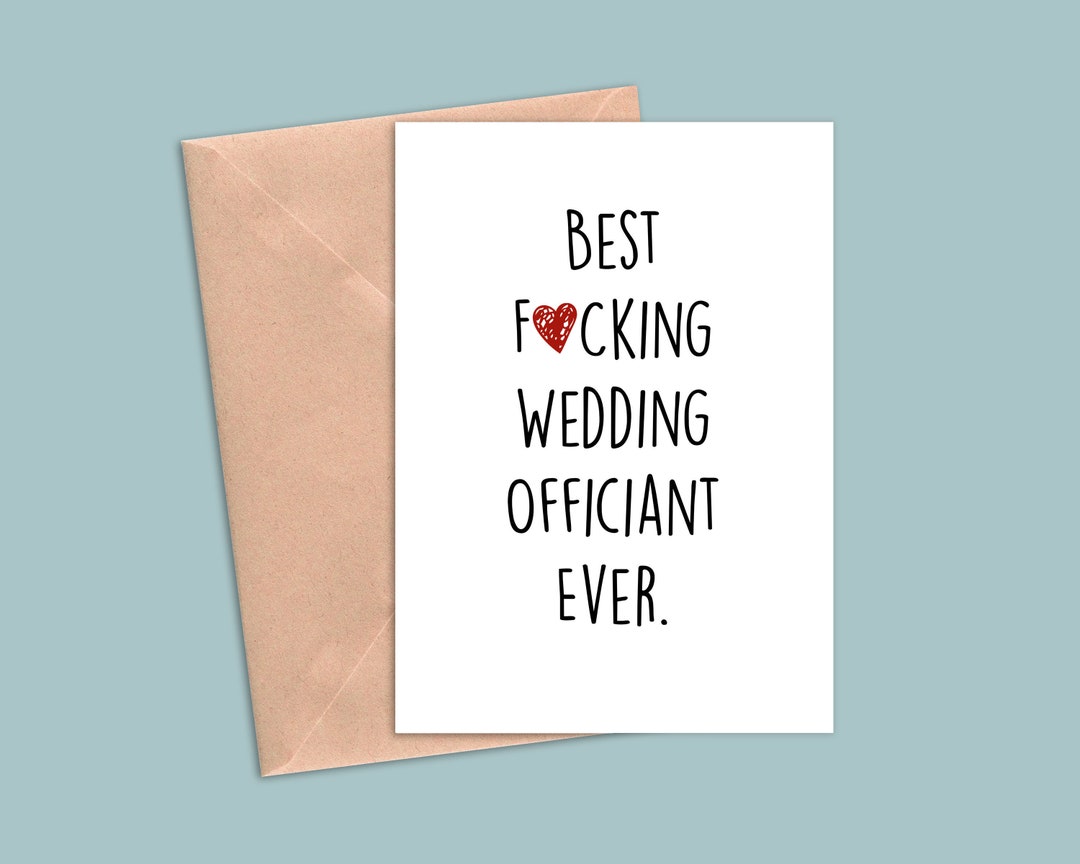 Card for Wedding Officiant,wedding Officiant Card, Funny Wedding ...