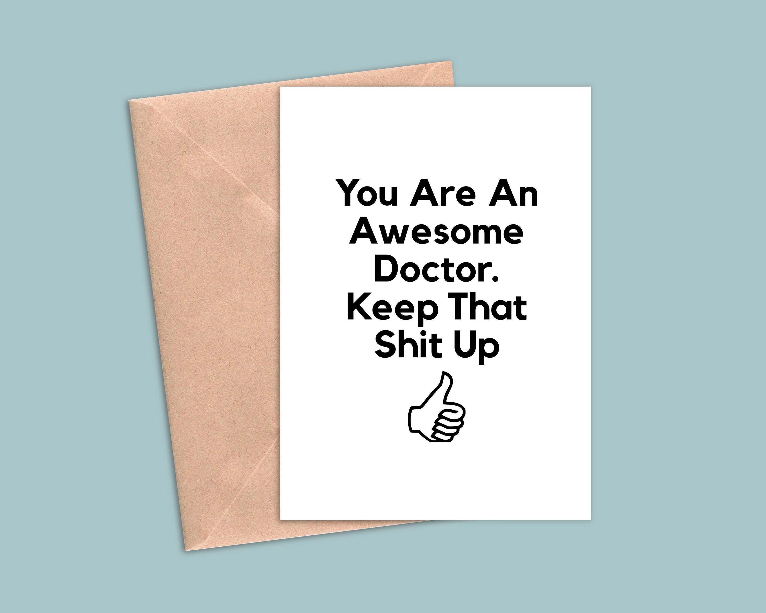 Funny Doctor Greeting Card Doctor Birthday Card Doctor Gift - Etsy