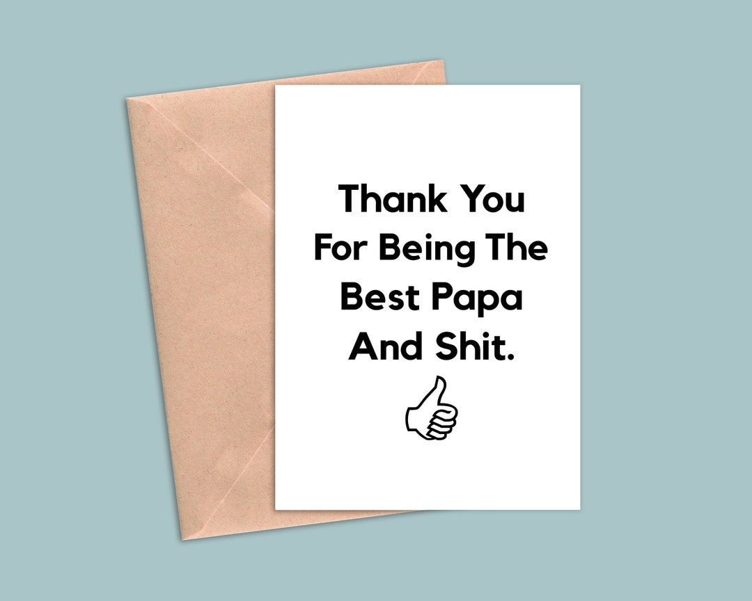 Funny Papa Greeting Card, Fathers Day Card, Gift for Papa, Papa Card ...