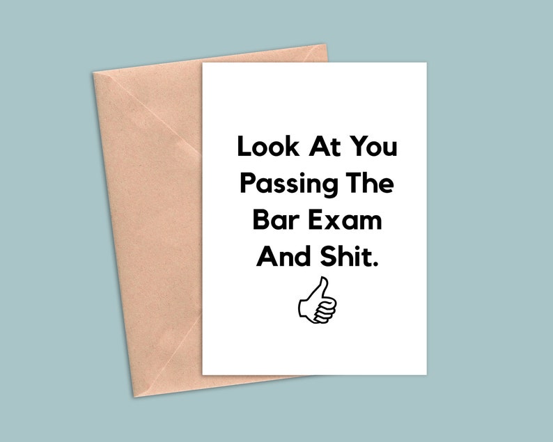 Passing Bar Exam Card, Bar Exam Gift, Bar Exam Card, Bar Exam ...