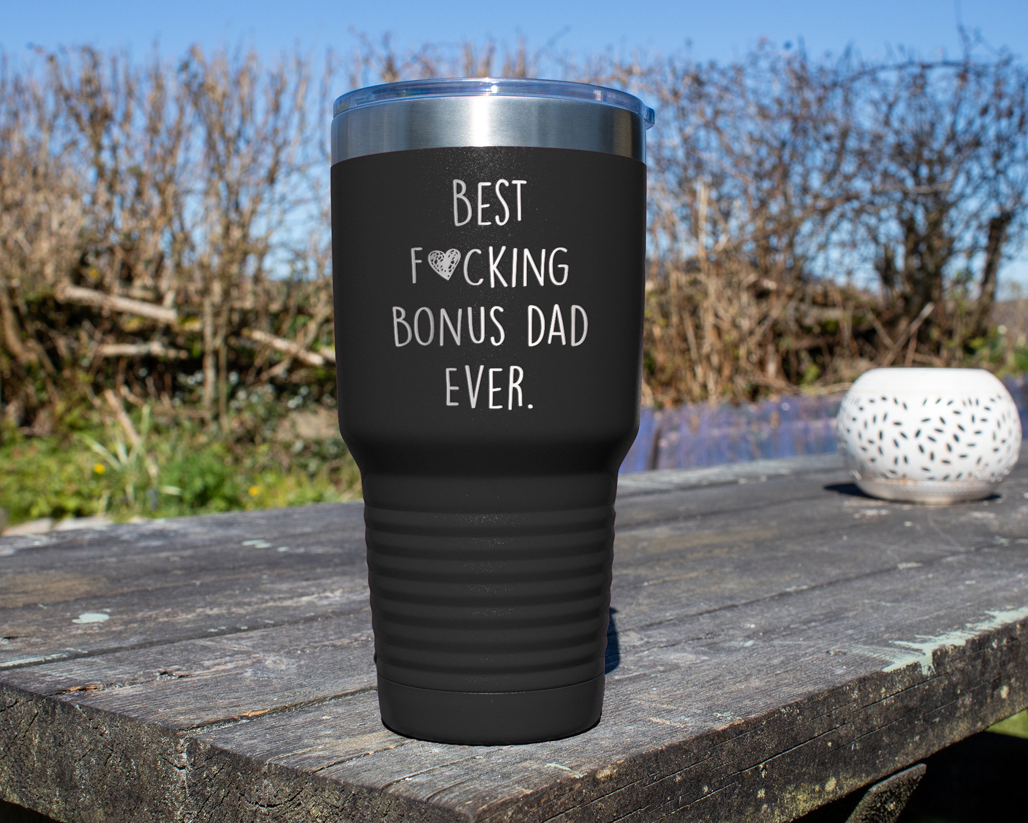 Funny Gift for Bonus Dad, Bonus Dad Fathers Day Gift, Bonus Dad Tumbler ...