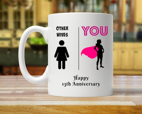 13 Year Anniversary Gift for Wife 13th Anniversary Gift for Women Best Wife Ever Anniversary Present Thirteen Year Anniversary Gifts Her Etsy UK