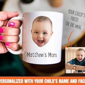 Baby Photo Gift, Baby Photo Mug, Custom Kid Mug, Personalized Photo ...