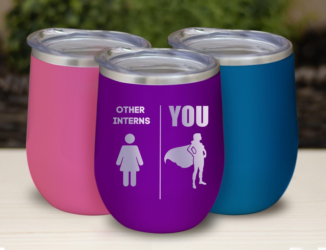 Personalized Intern Gift Ideas, Gift for Intern, Intern Wine Glass for ...