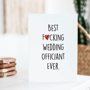 Card for Wedding Officiant,wedding Officiant Card, Funny Wedding ...