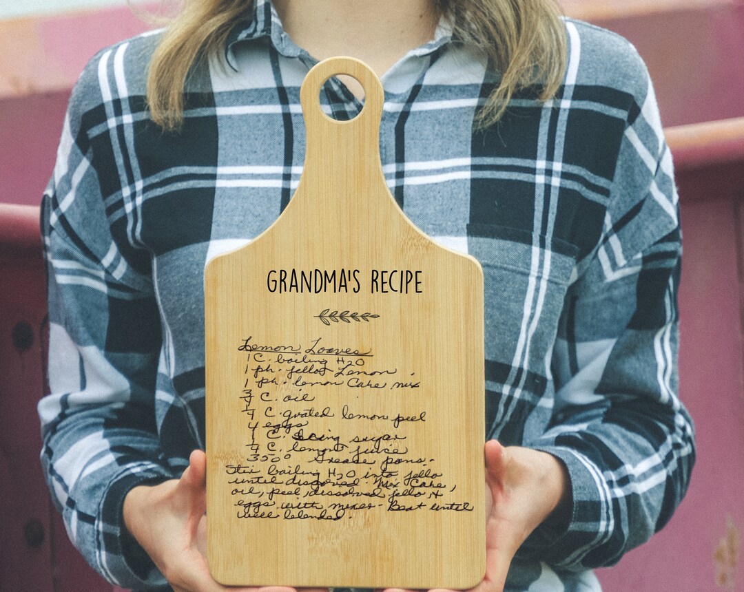 Personalized Recipe Cutting Board, Custom Engraved Handwriting ...