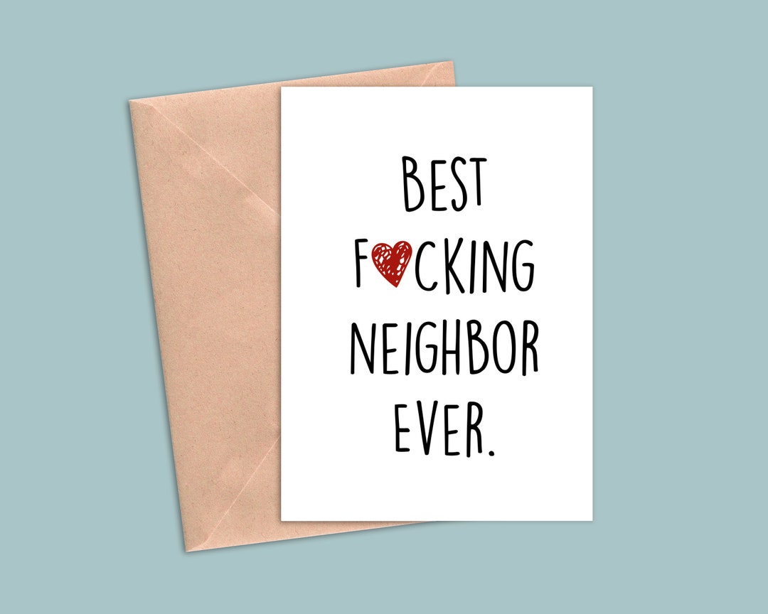 Funny Card for Neighbor, Neighbor Card, Neighbor Thank You Card ...