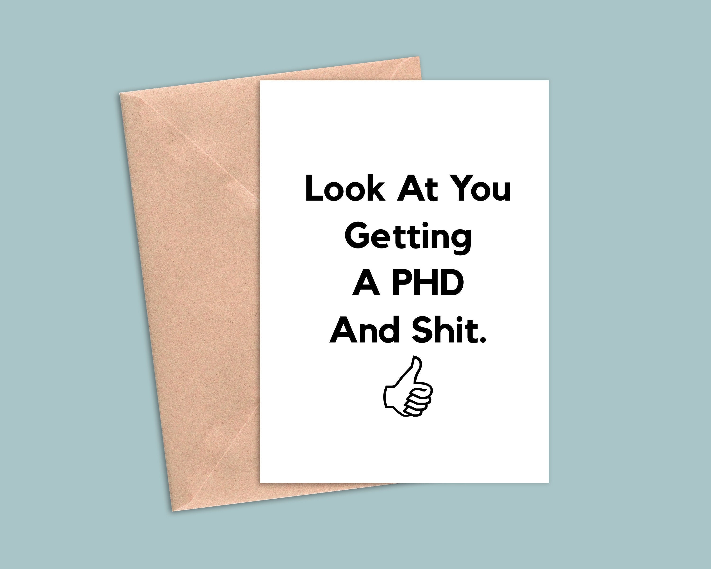 Funny Phd Card Phd Greeting Card for Him Her Phd Gift Phd - Etsy