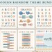 Rainbow Classroom Theme Educational Printable Bundle | Pre-k Boho Class ...