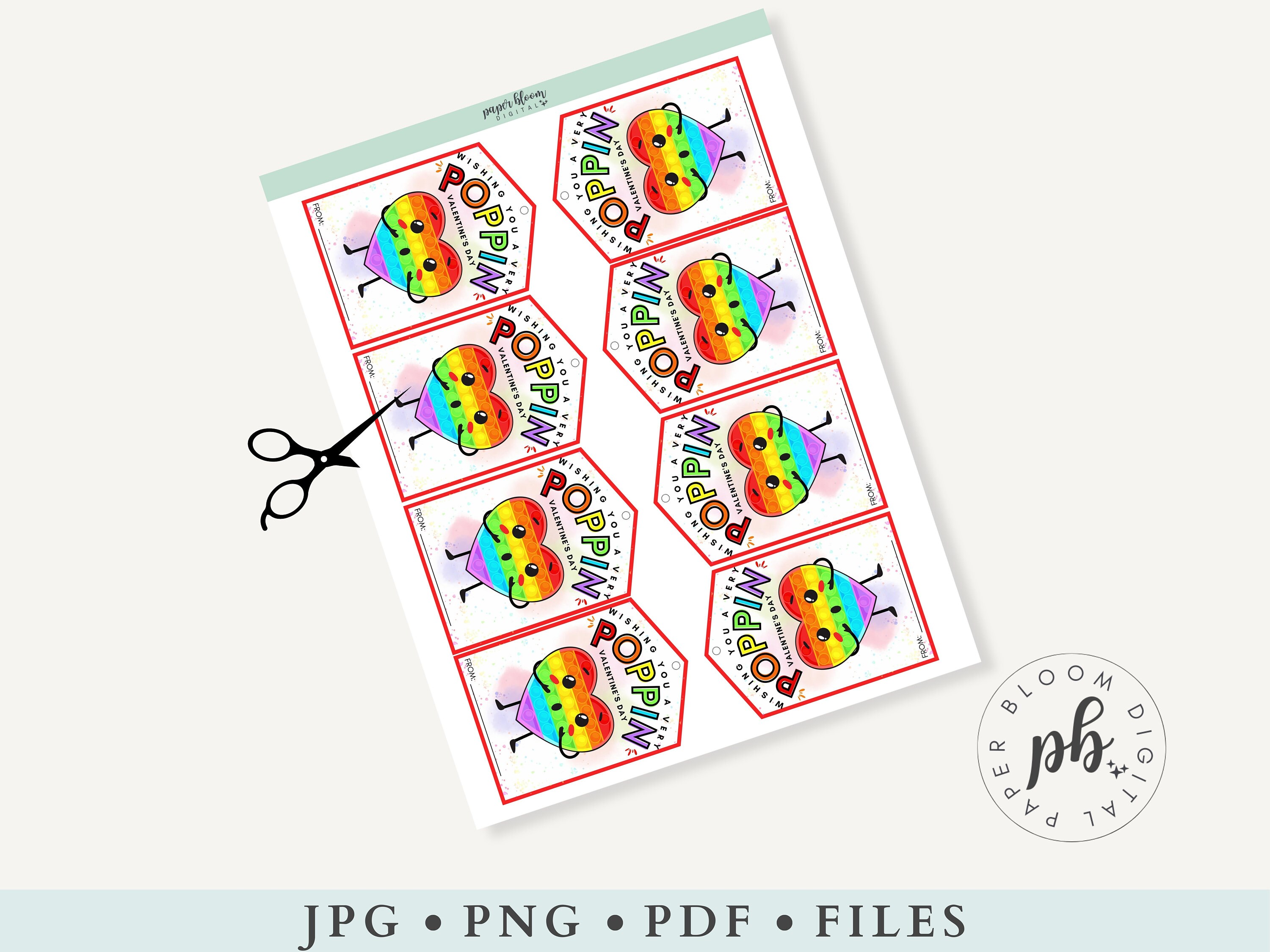 Poppin Valentine's Day Gift | Pop It Valentines Friendship Card ...