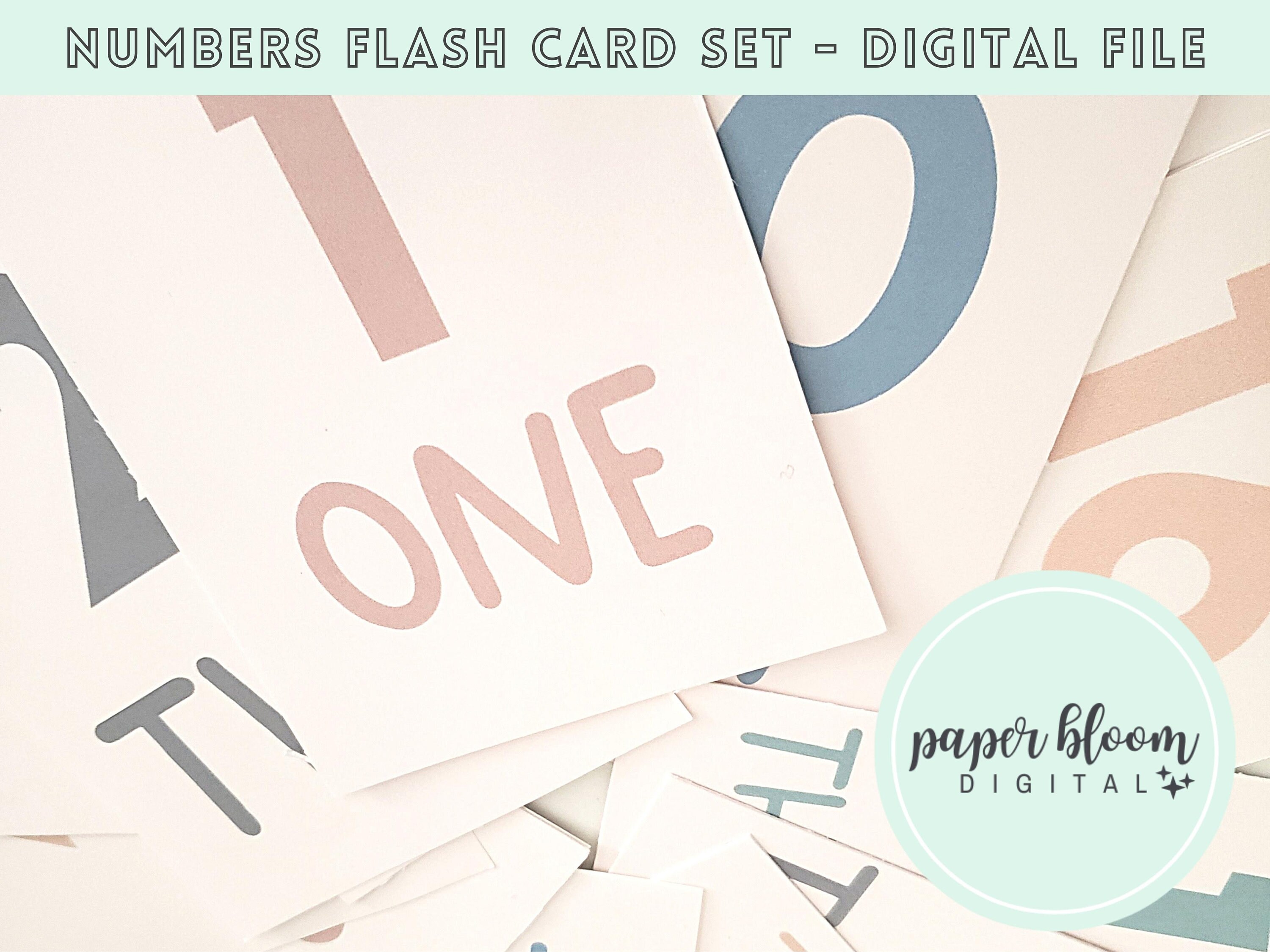 Numbers Flash Cards Set | Whimsical Numbers Flashcards for Pre-k ...