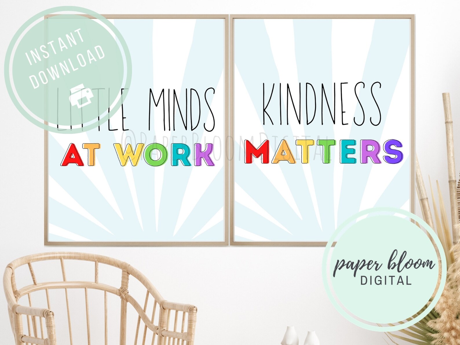 Growth Mindset Rainbow Classroom Posters | Little Minds at Work Wall ...