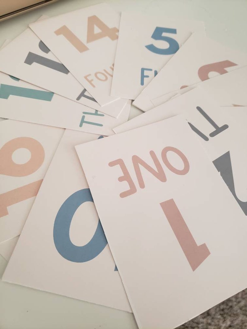 Numbers Flash Cards Set | Whimsical Numbers Flashcards for Pre-k ...