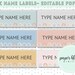 Modern Boho Classroom Labels, Editable Desk Name Labels, Calm Colors ...
