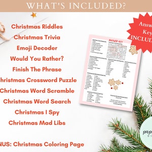 Christmas Games Printable Bundle for Kids Christmas - Etsy
