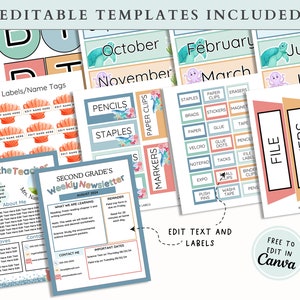 Ocean Theme Classroom Template | Meet the Teacher Templates | Editable ...