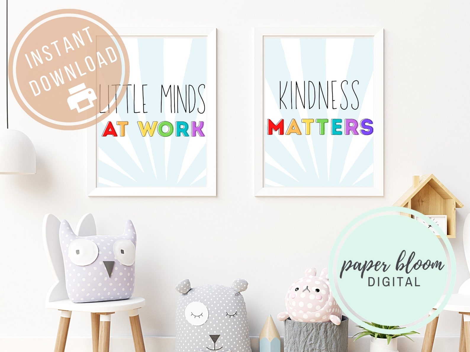Growth Mindset Rainbow Classroom Posters | Little Minds at Work Wall ...
